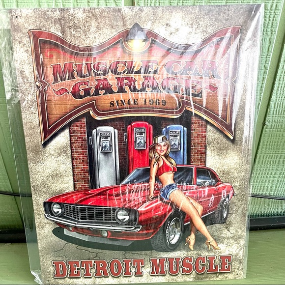Wall Decor | New Muscle Car Garage Metal Sign | Poshmark